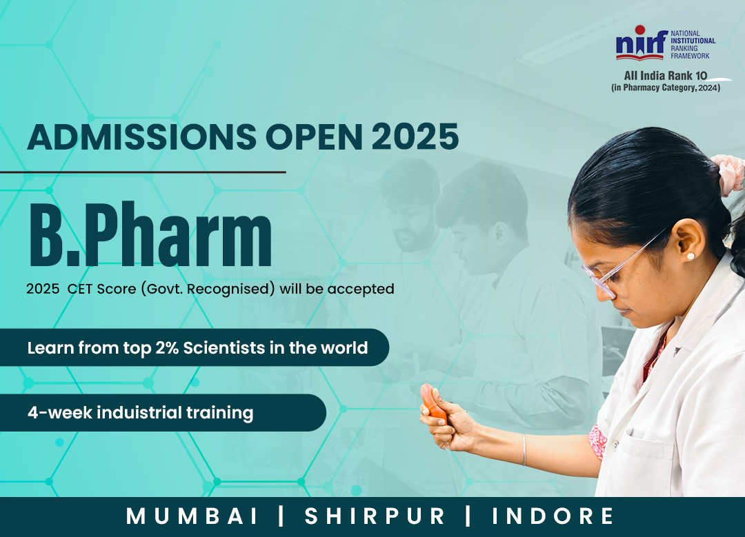 B Pharm course in Mumbai, Hyderabad, Shirpur, Indore | M.Pharm | Top ...
